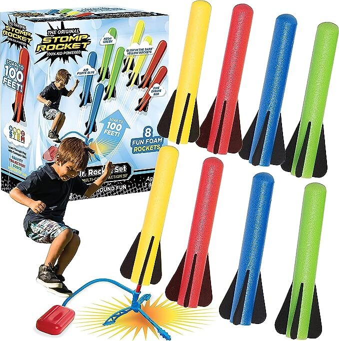 Stomp Rocket® Jr. Rockets with 8 rockets – Cheeky Monkey Toys