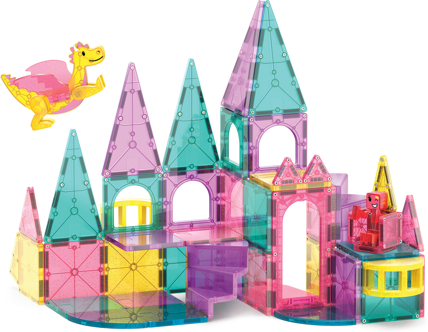 Magna-Tiles Castle DLX + MicroMAGS 48 Piece Set – Cheeky Monkey Toys
